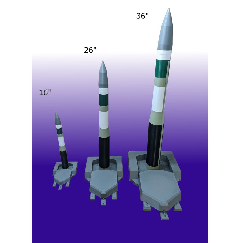 3D Printed Minuteman III Missile Model - Etsy