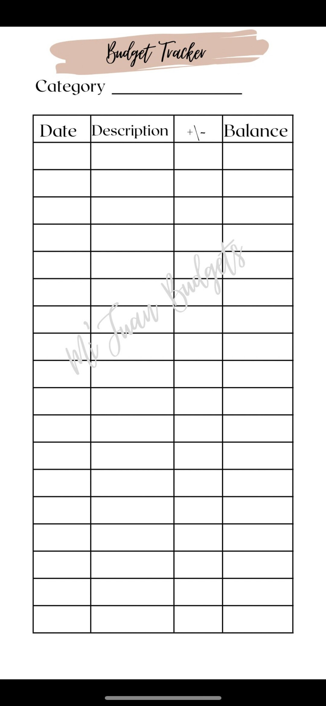 Cash Envelope Budget Tracker - Etsy