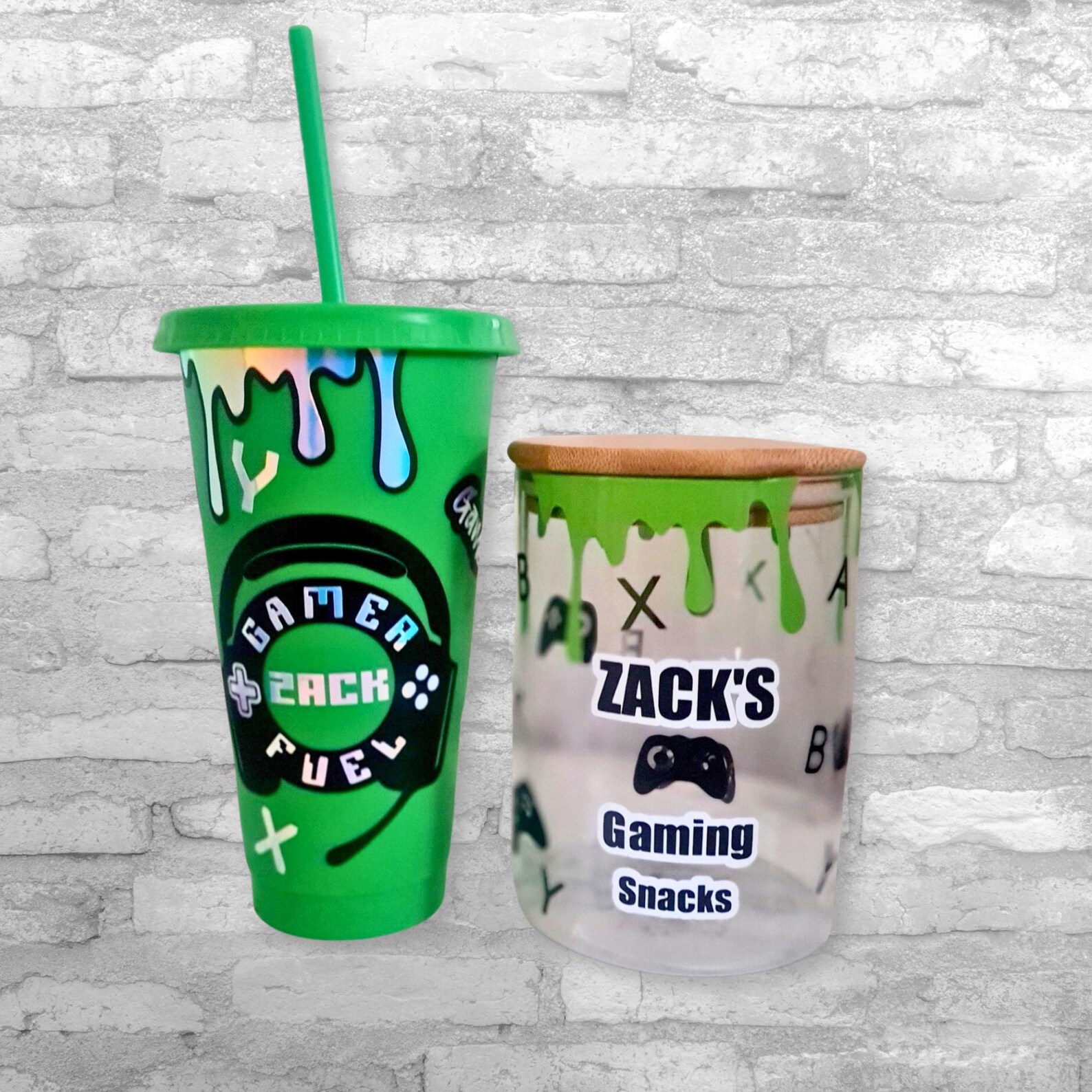 PERSONALISED GAMER JAR / Gamer Snacks / Glass Jar/ Gamer Accessories ...