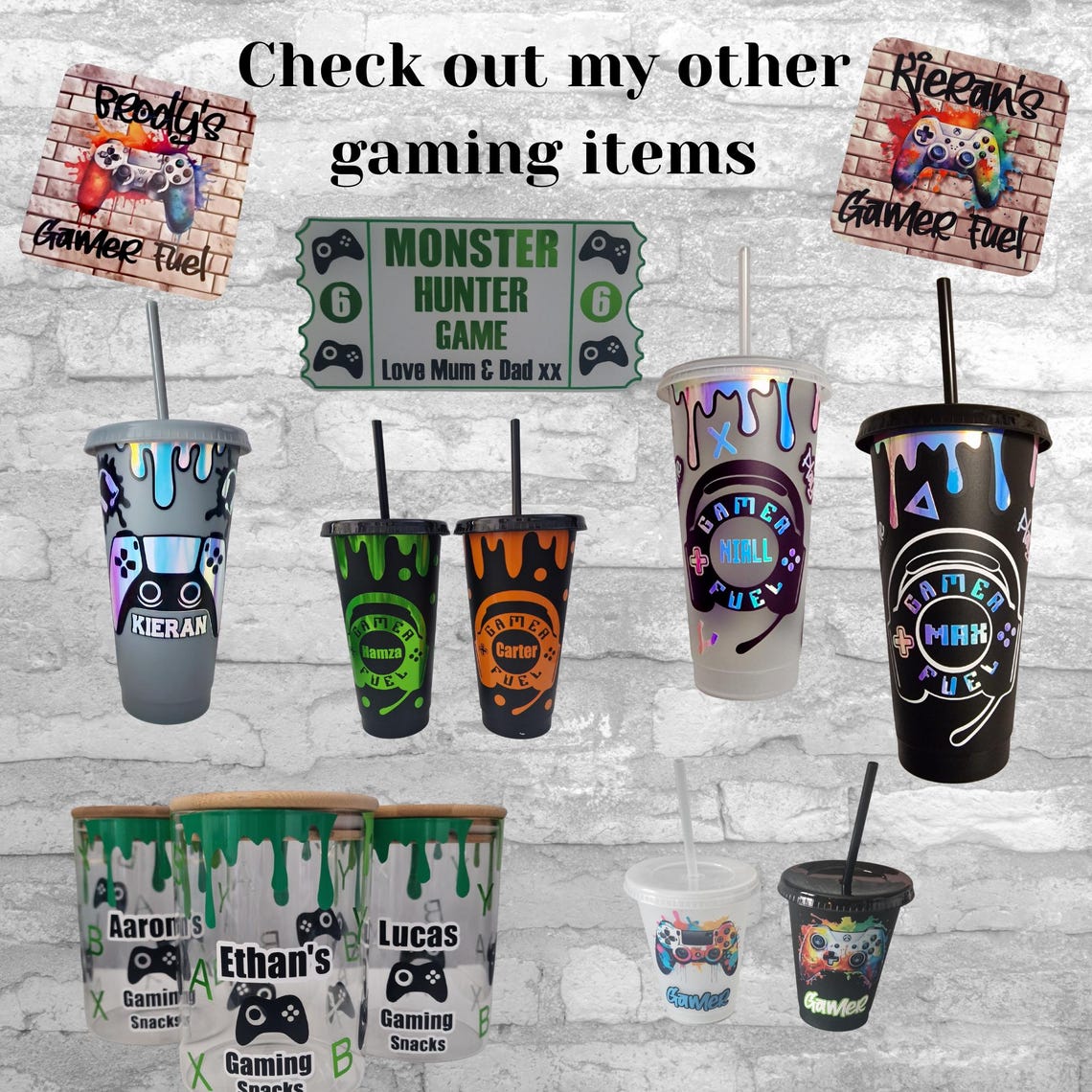 PERSONALISED GAMER JAR / Gamer Snacks / Glass Jar/ Gamer Accessories ...