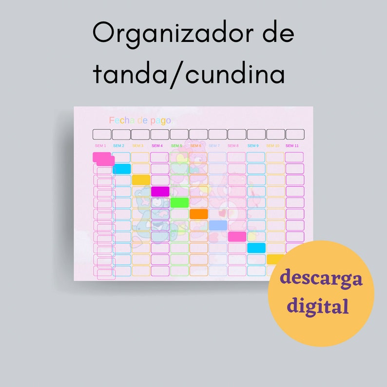 Organizador de tandas horizontal / formato de tandas / - Etsy España