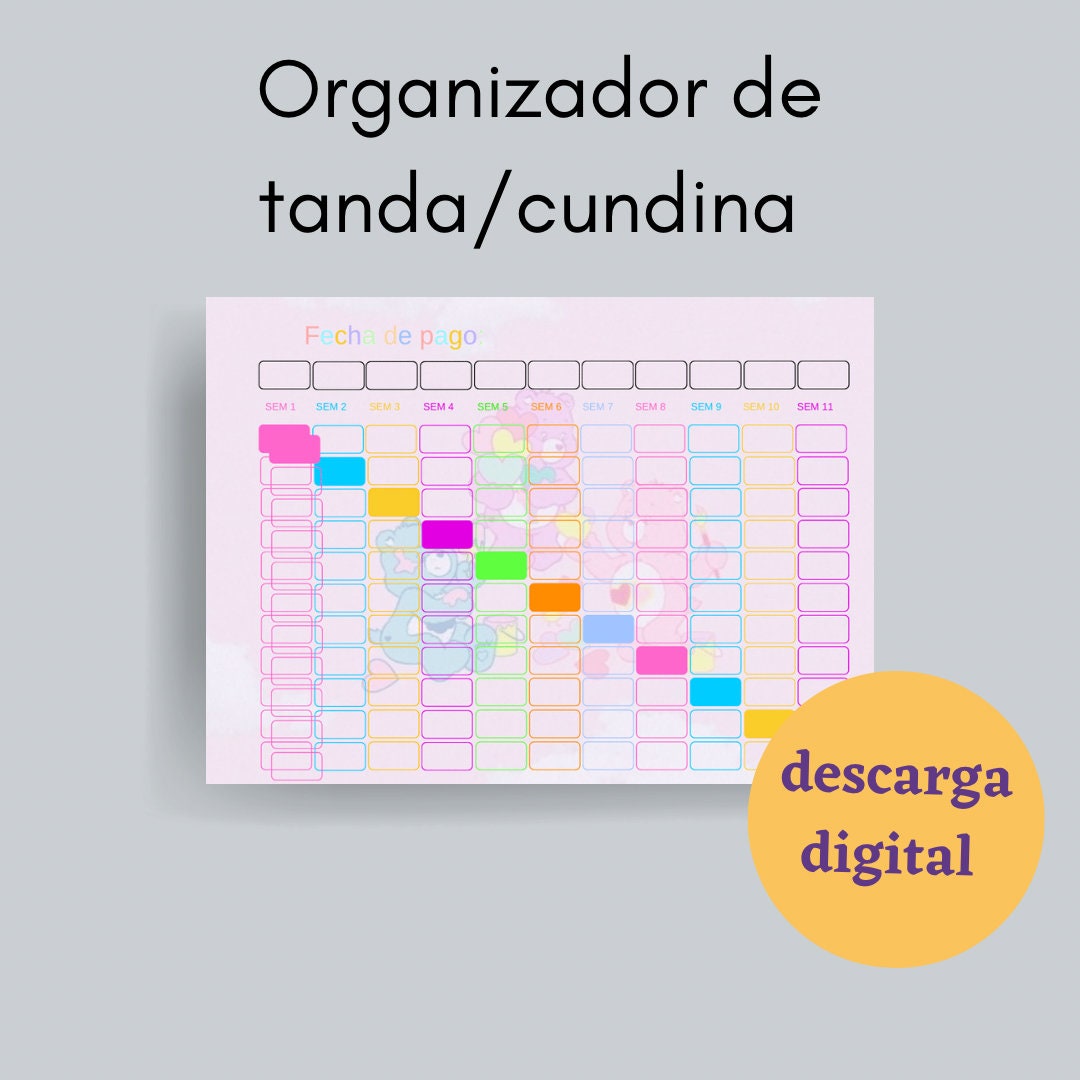 Organizador de tandas horizontal / formato de tandas / - Etsy España