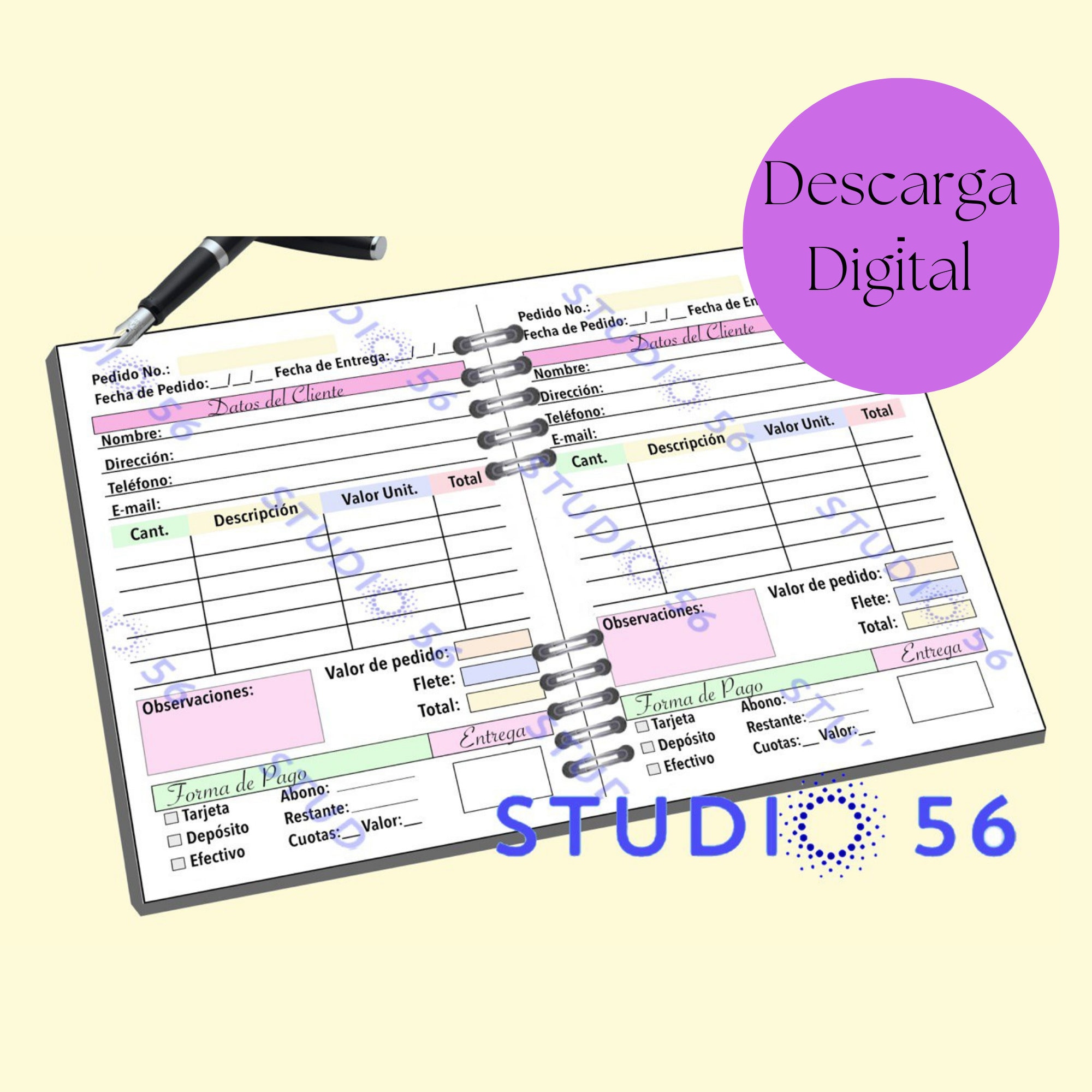 Sales Note Template Invoice Template - Etsy