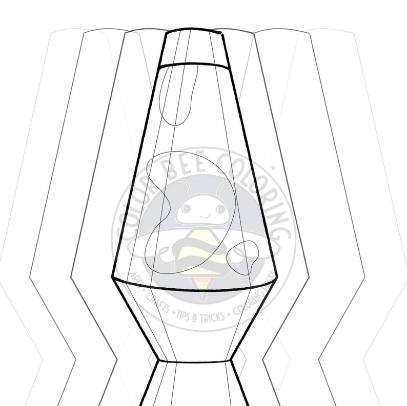 Lava Lamp Coloring Page | Etsy