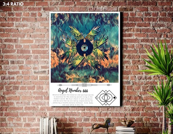 666 Angel Number Affirmation Poster Original Art Printable - Etsy