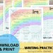 Springtime Writing Bundle Writing Practice Abcs in Print & Cursive ...