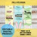 Bunny Bookmarks | Easter Bookmarks | Optional Matching Backside ...