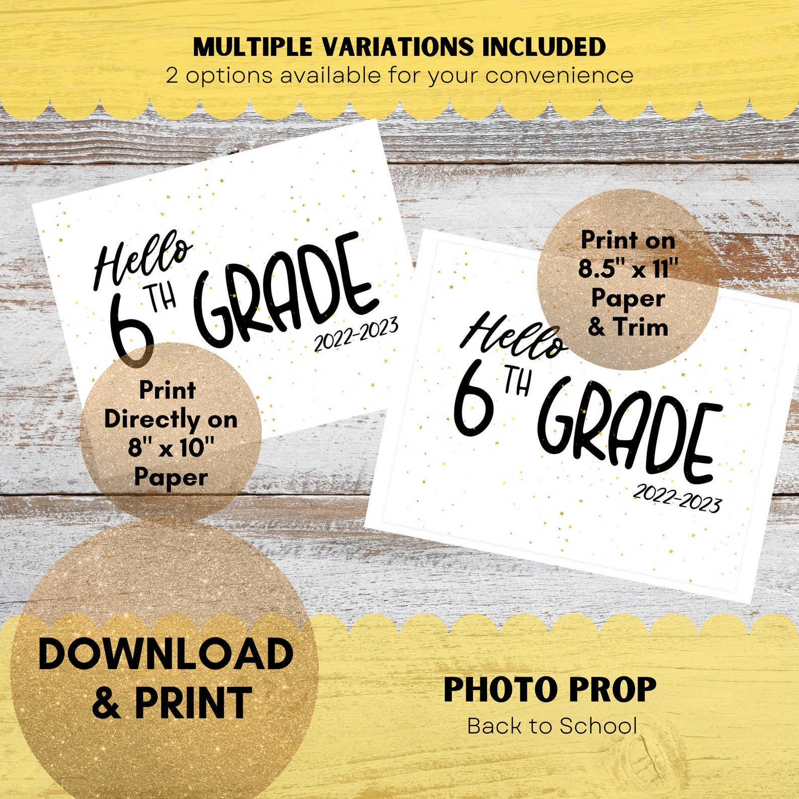 Hello 6th Grade Sign 2022-2023 School Year Back to School - Etsy