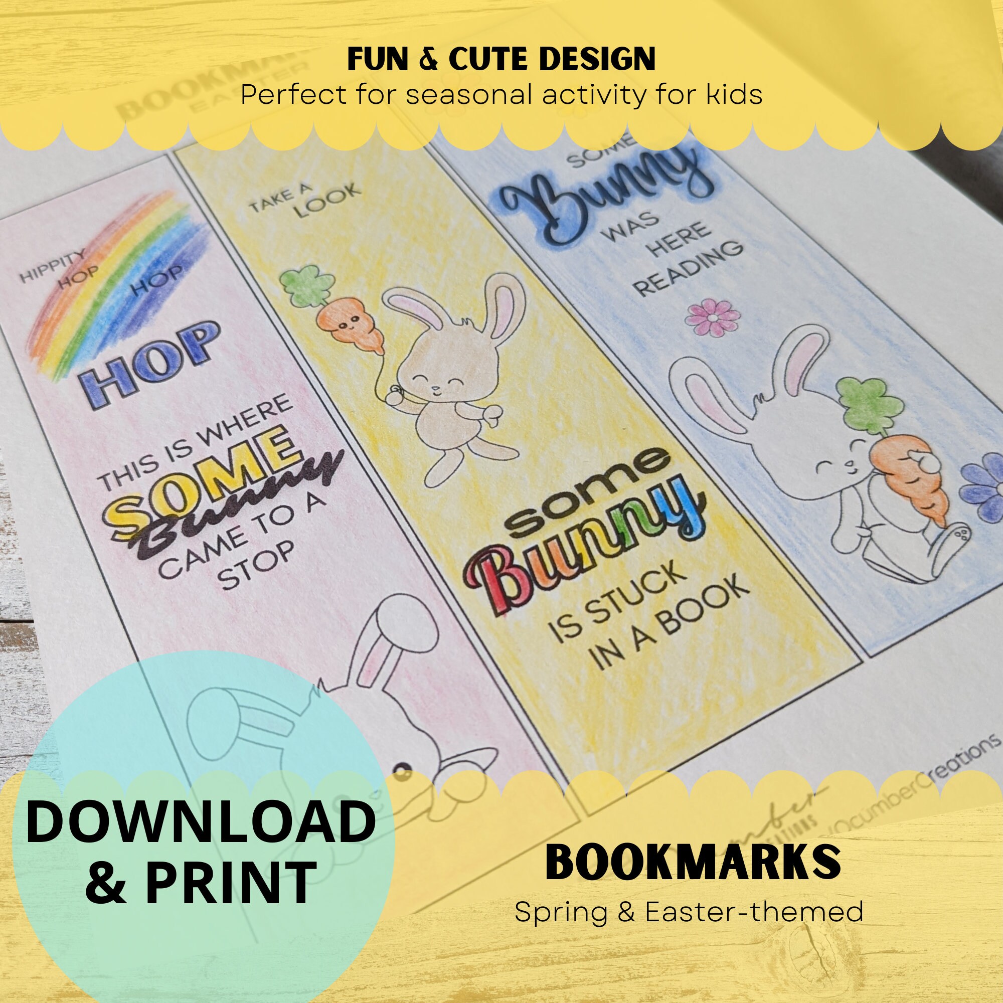 Easter Coloring Bookmarks | Print, Color, & Cut | Marshmallow Peeps ...