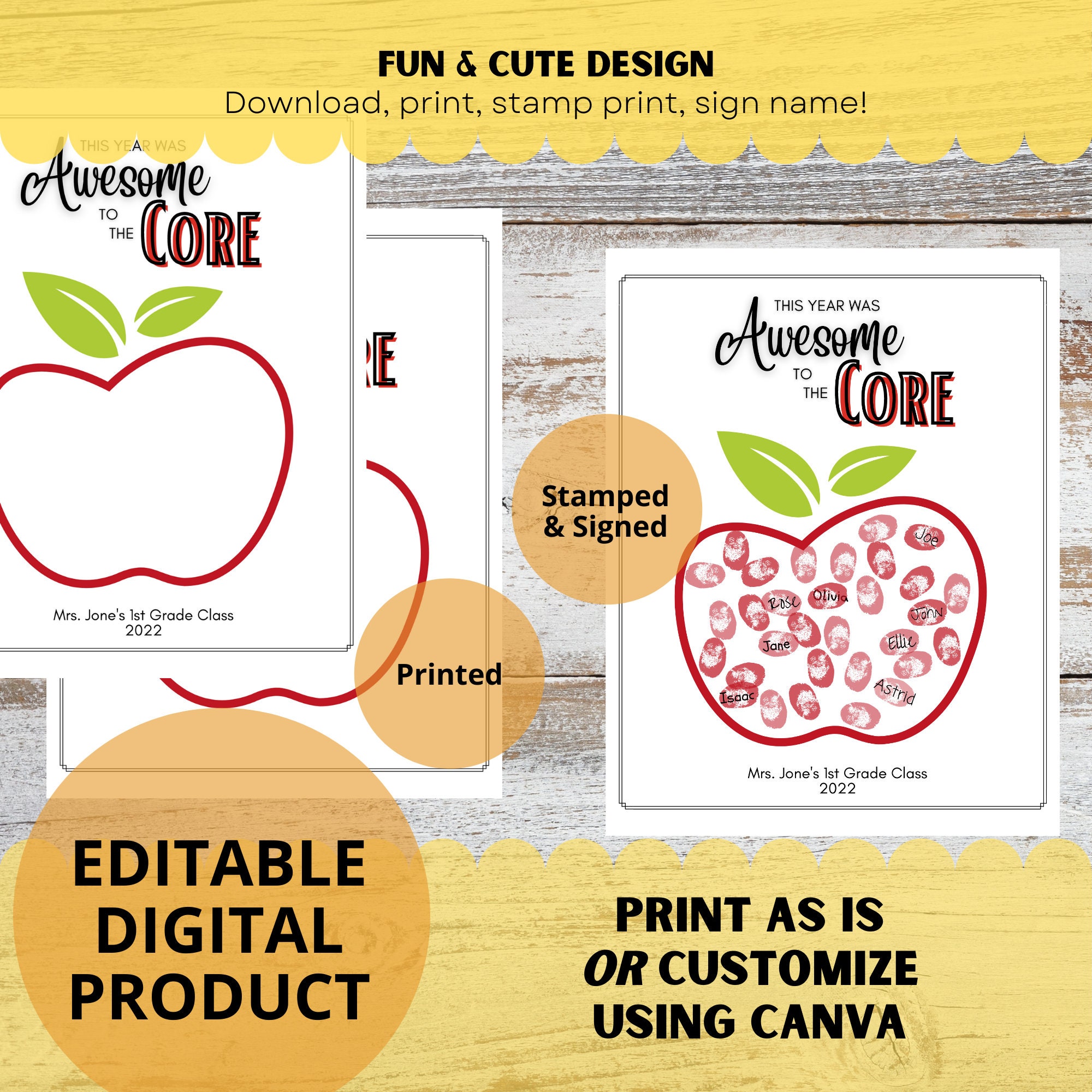 Class Keepsake for Teacher This Year Was Awesome to the Core Thumb ...