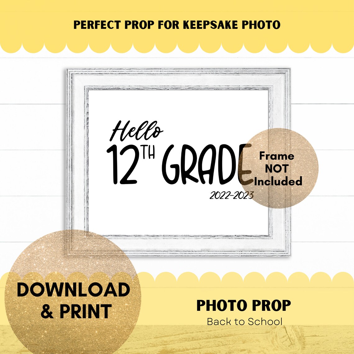 Hello 12th Grade Sign 2022-2023 School Year Class of 2023 | Etsy