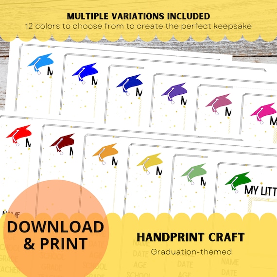 Handprint Graduation Certificate Preschool Kindergarten Graduation