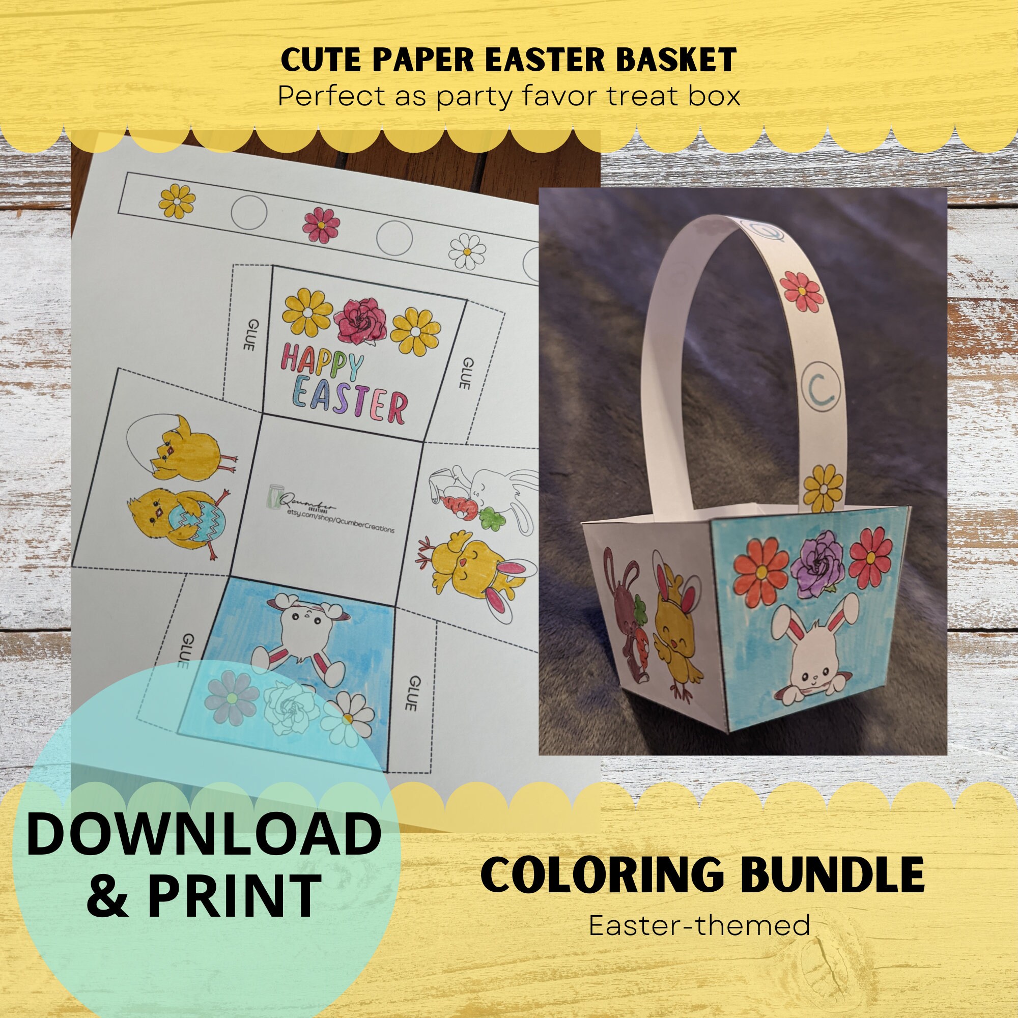 Easter Coloring Bundle April Calendars, Bunny Bookmarks, Easter ...