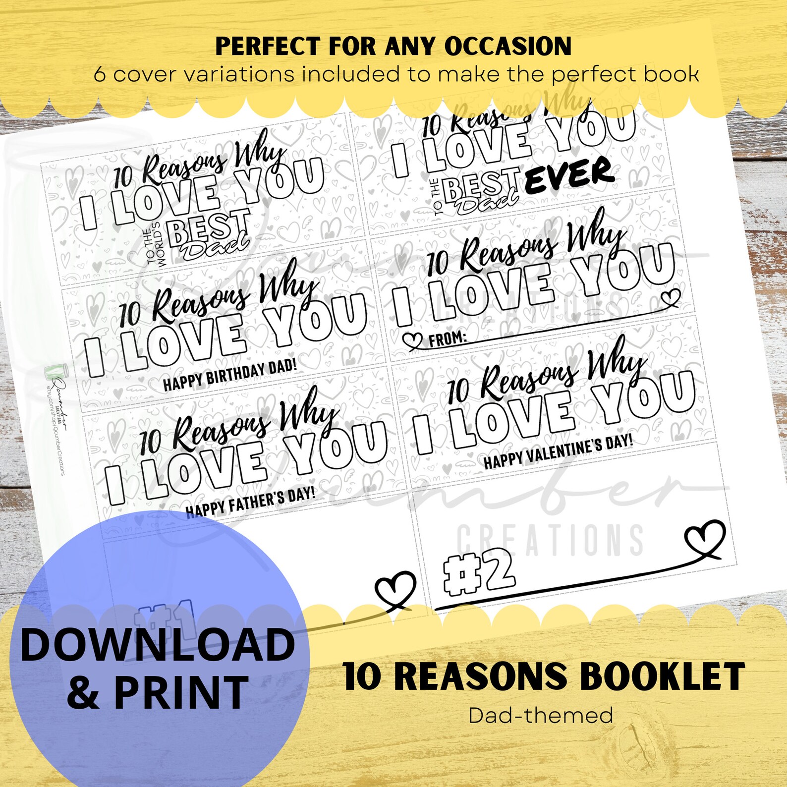 10 Reasons Why I Love You Dad Booklet | Coloring Activity for Kids ...