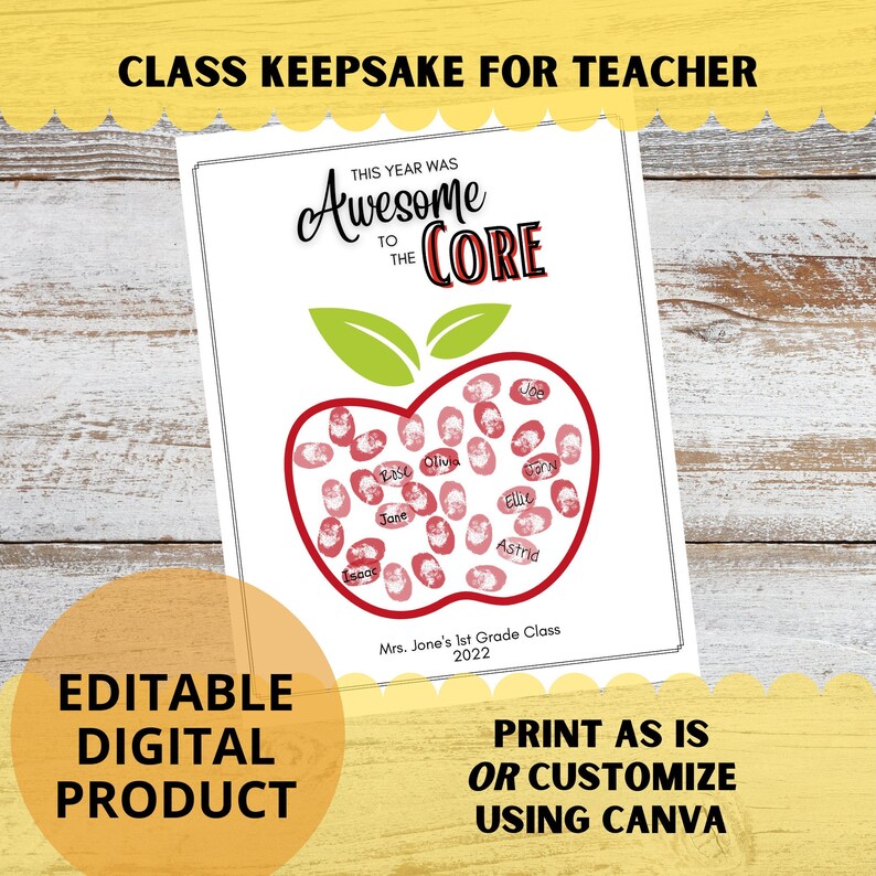 Class Keepsake for Teacher This Year Was Awesome to the Core Thumb ...