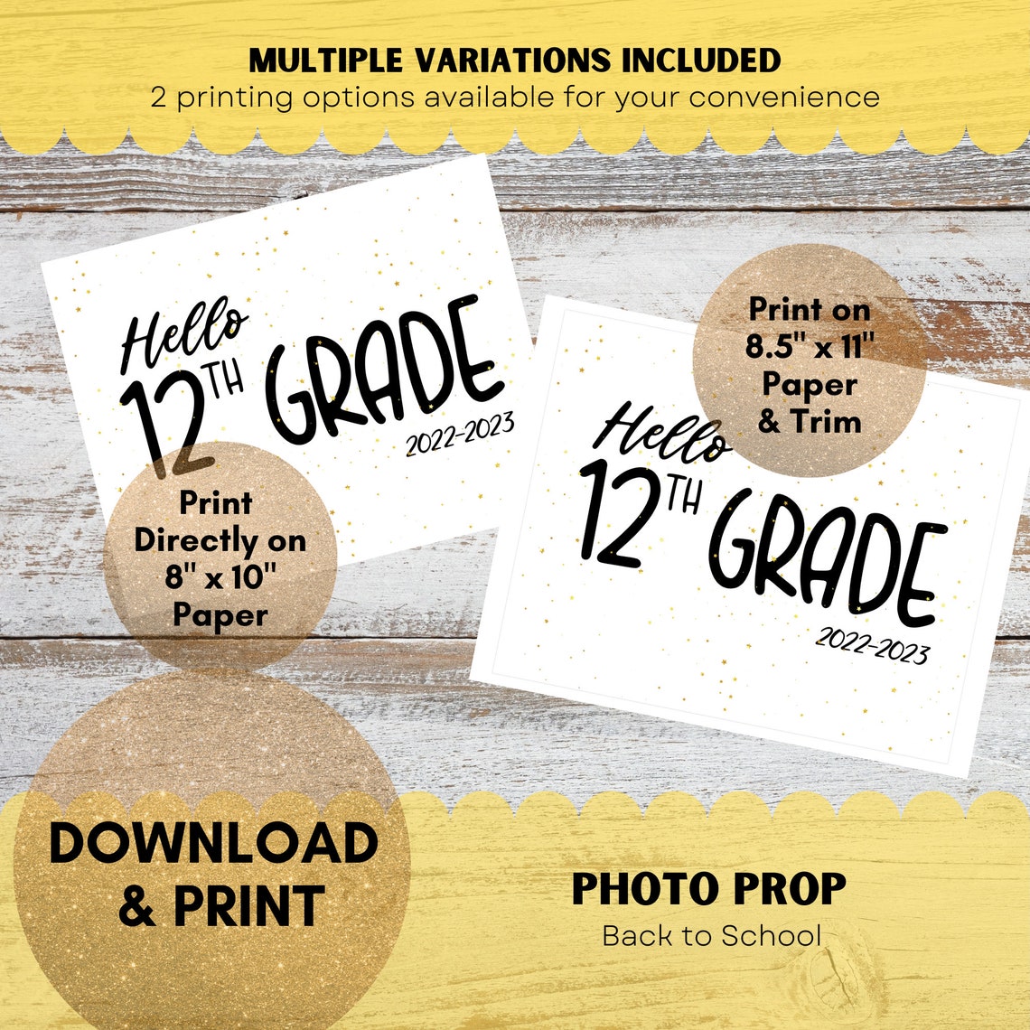 Hello 12th Grade Sign 2022-2023 School Year Class of 2023 | Etsy