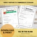 First Day of Kindergarten | Fill in the Blank Template and Handprint ...