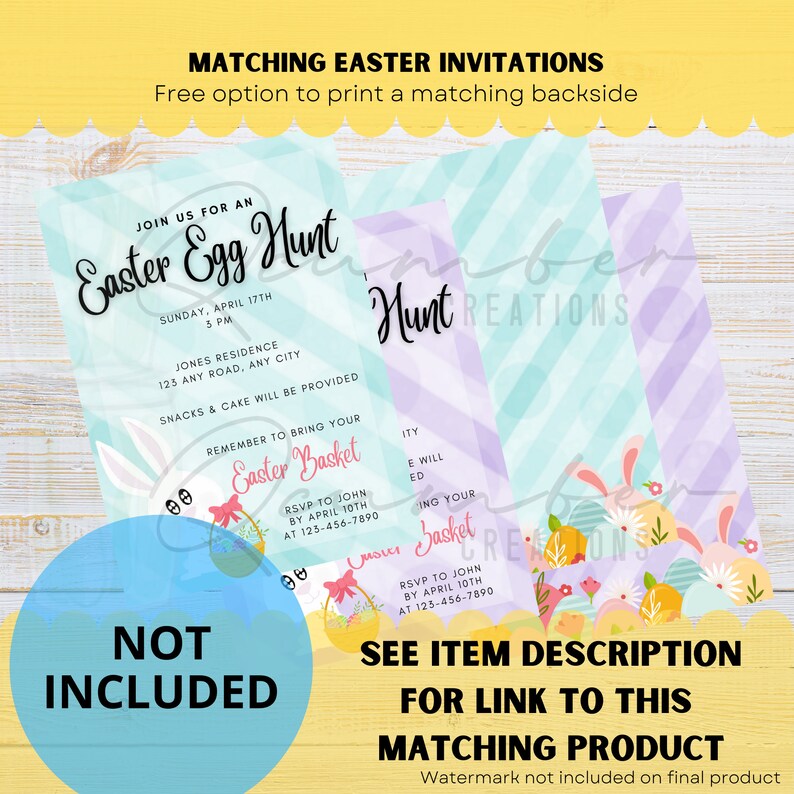 Easter Brunch or Egg Hunt Thank You Card Thank You Tag Printable Print ...