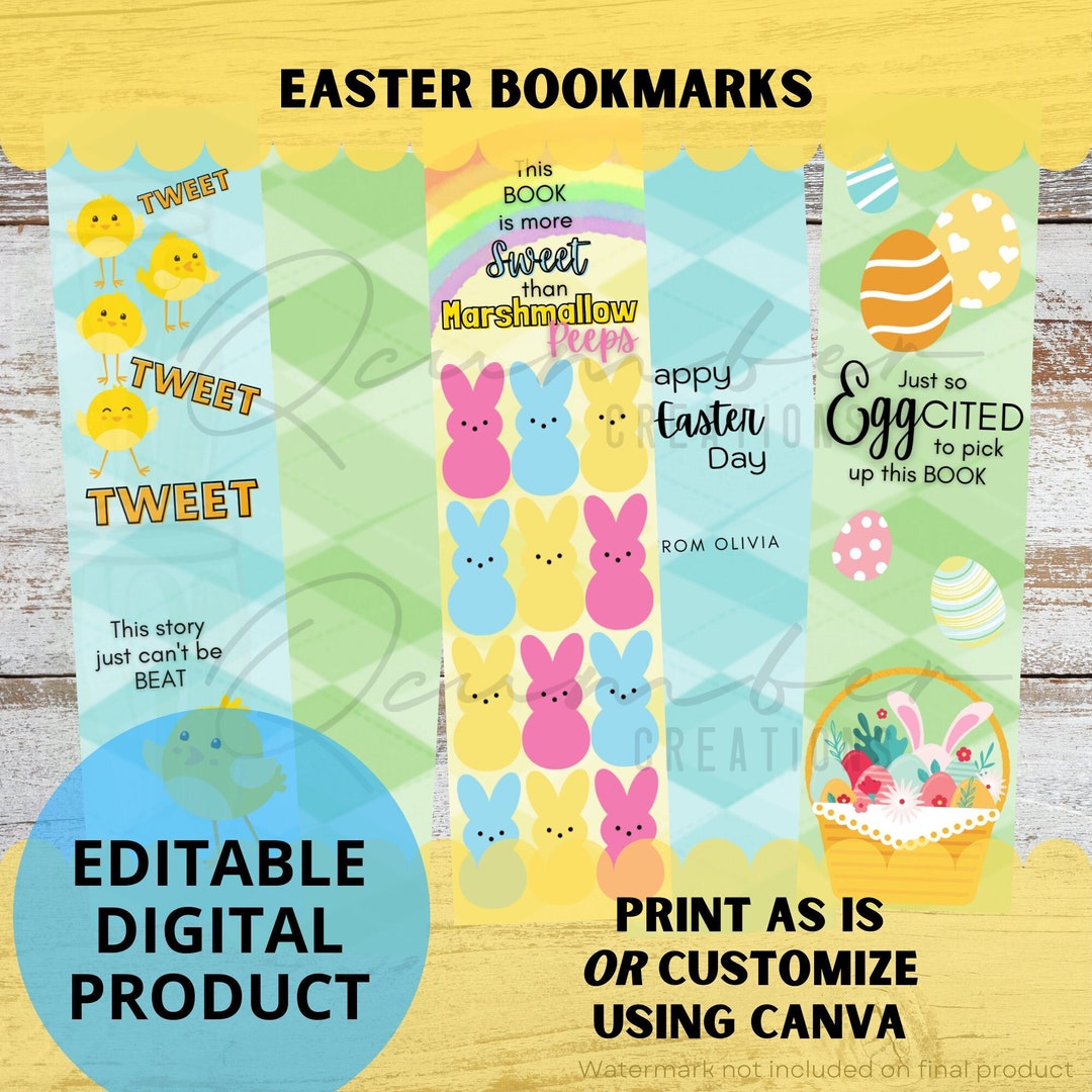 Easter Bookmarks | Marshmallow Peeps, Chicks, and Easter Eggs ...