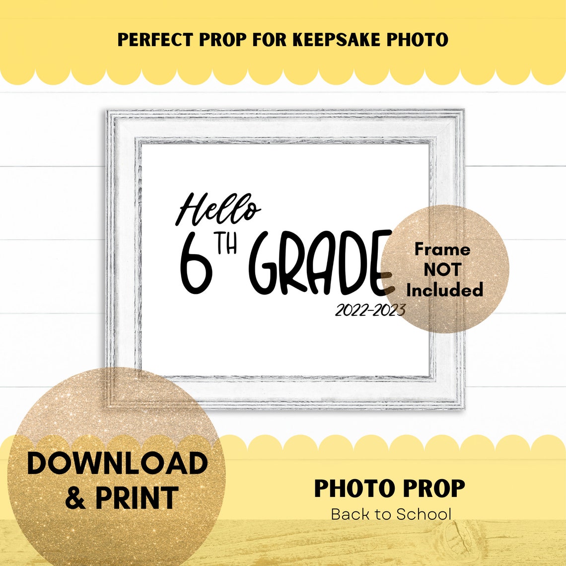 Hello 6th Grade Sign 2022-2023 School Year Back to School - Etsy