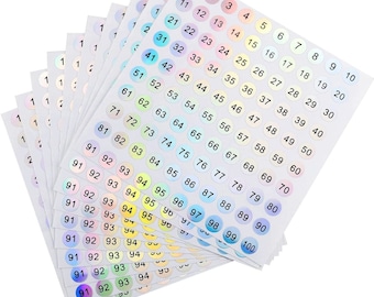 X-large Number Stickers 1 100. Planner Stickers. 100 Envelope Challenge ...