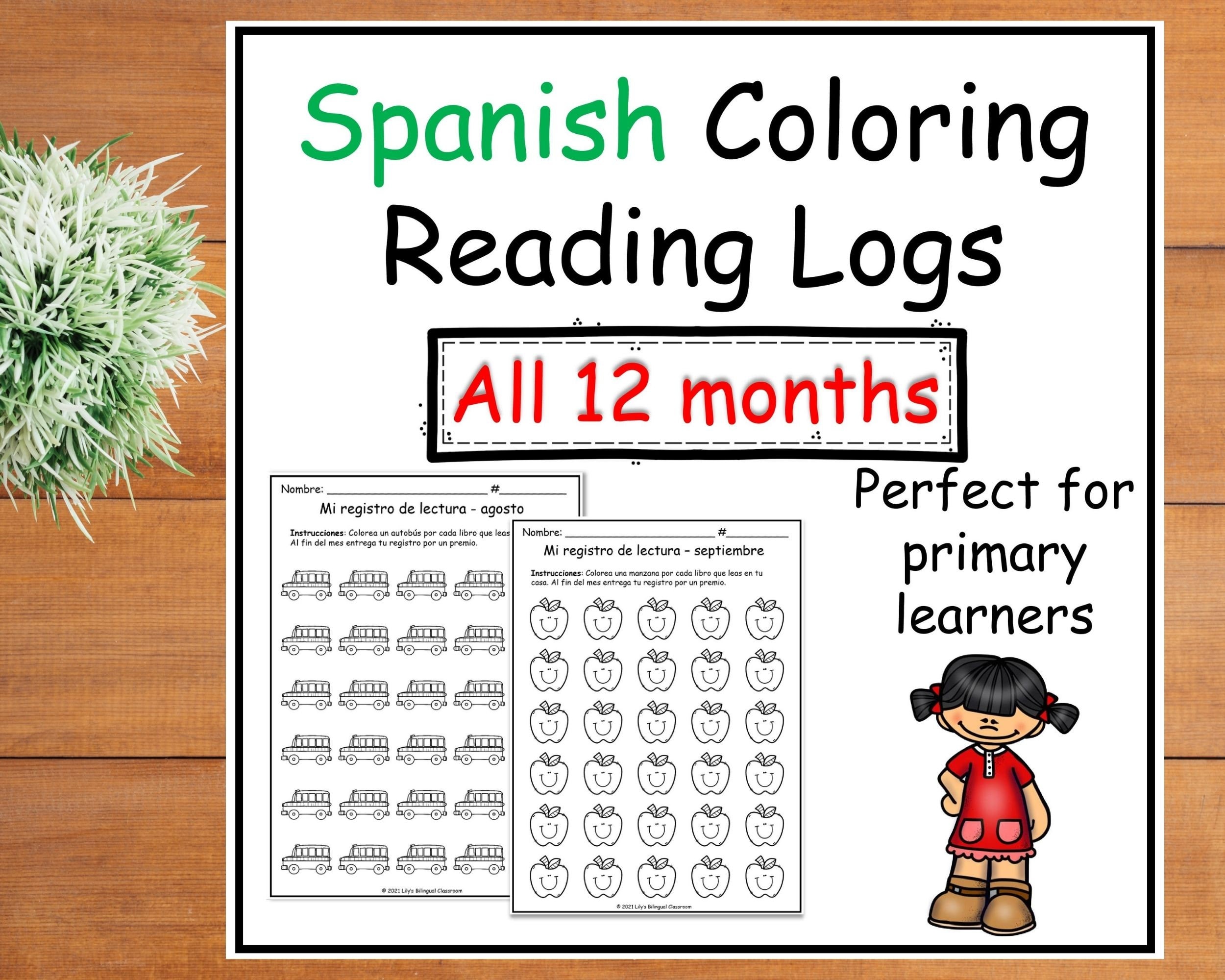 Reading Log Coloring Pages