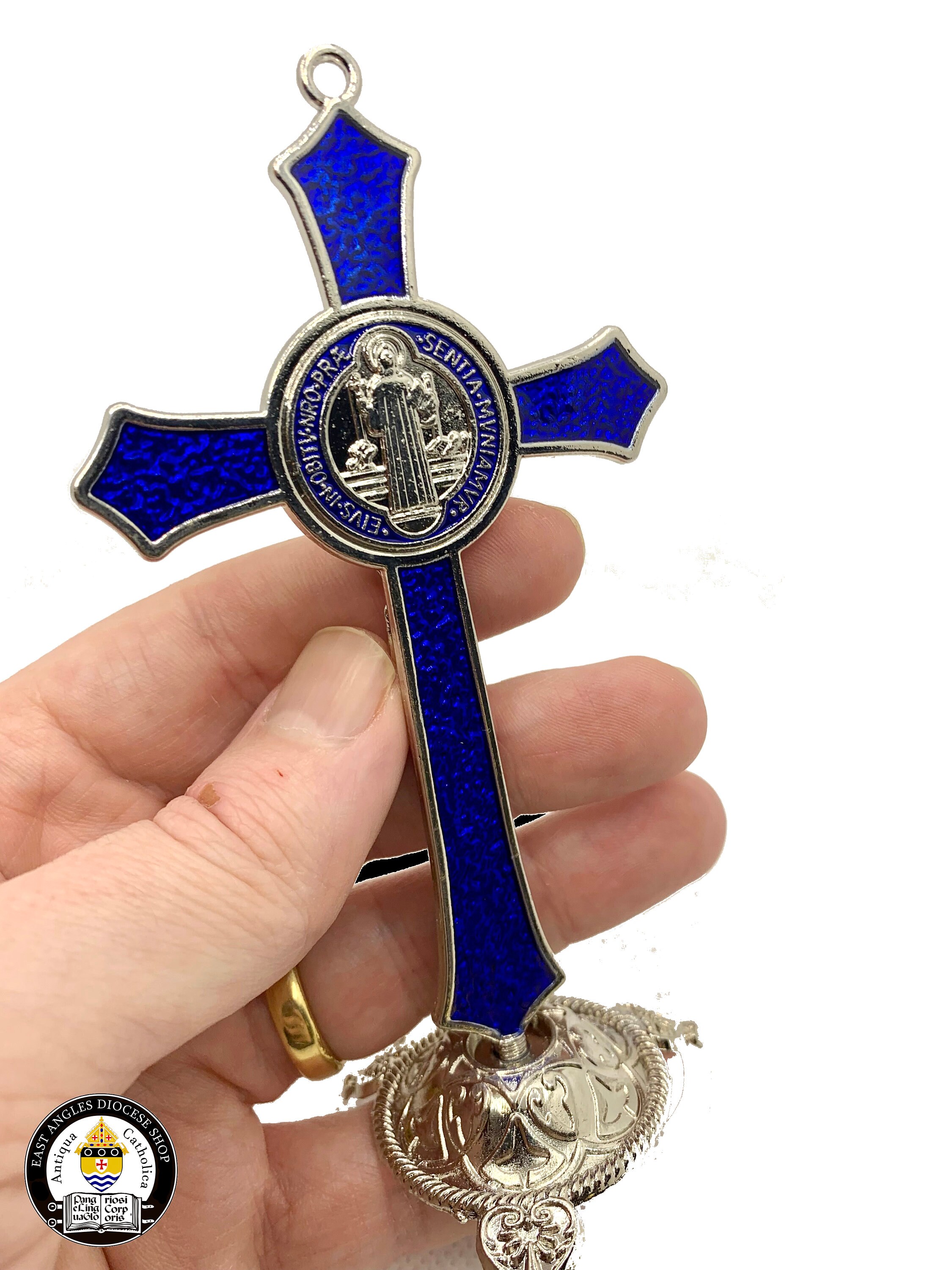 8cm Tall Portable Standing Crucifix Touched to 1st Class Relic of True ...