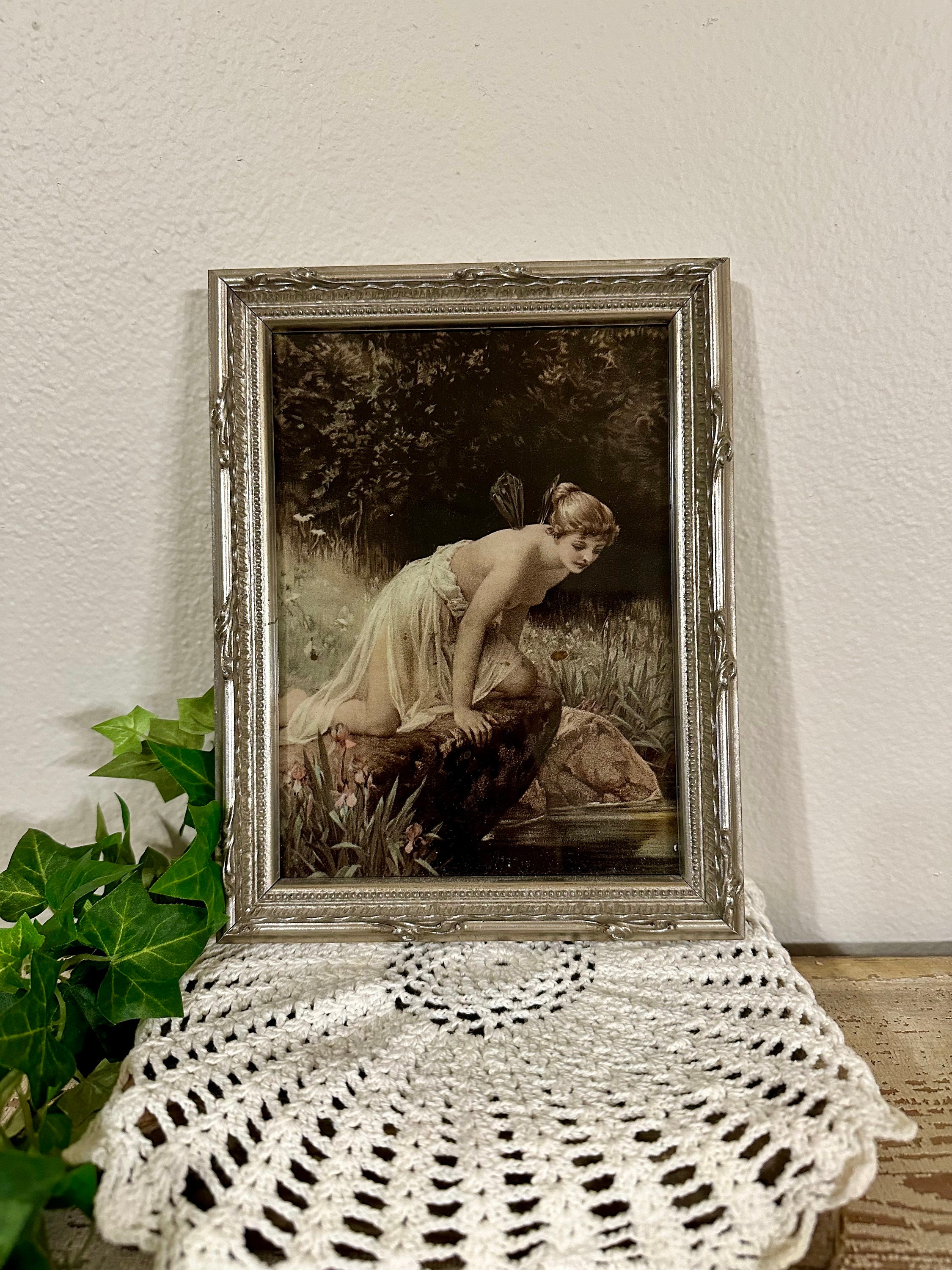 Paul Thumann Psyche at Nature’s Mirror Lithograph Print, Moody Art ...