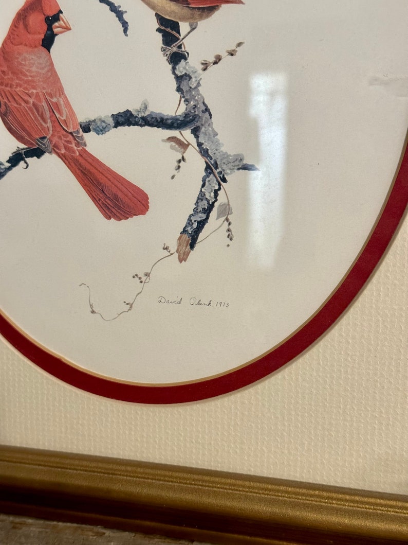 Pair of Vintage David Plank Signed Blue Jay Framed Art, Framed & Artist ...