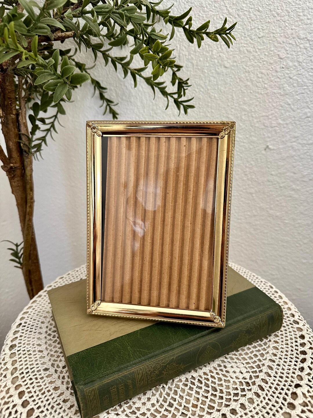 Simple Vintage Brass Picture Frame, Brass Picture Frame, Vintage Brass ...