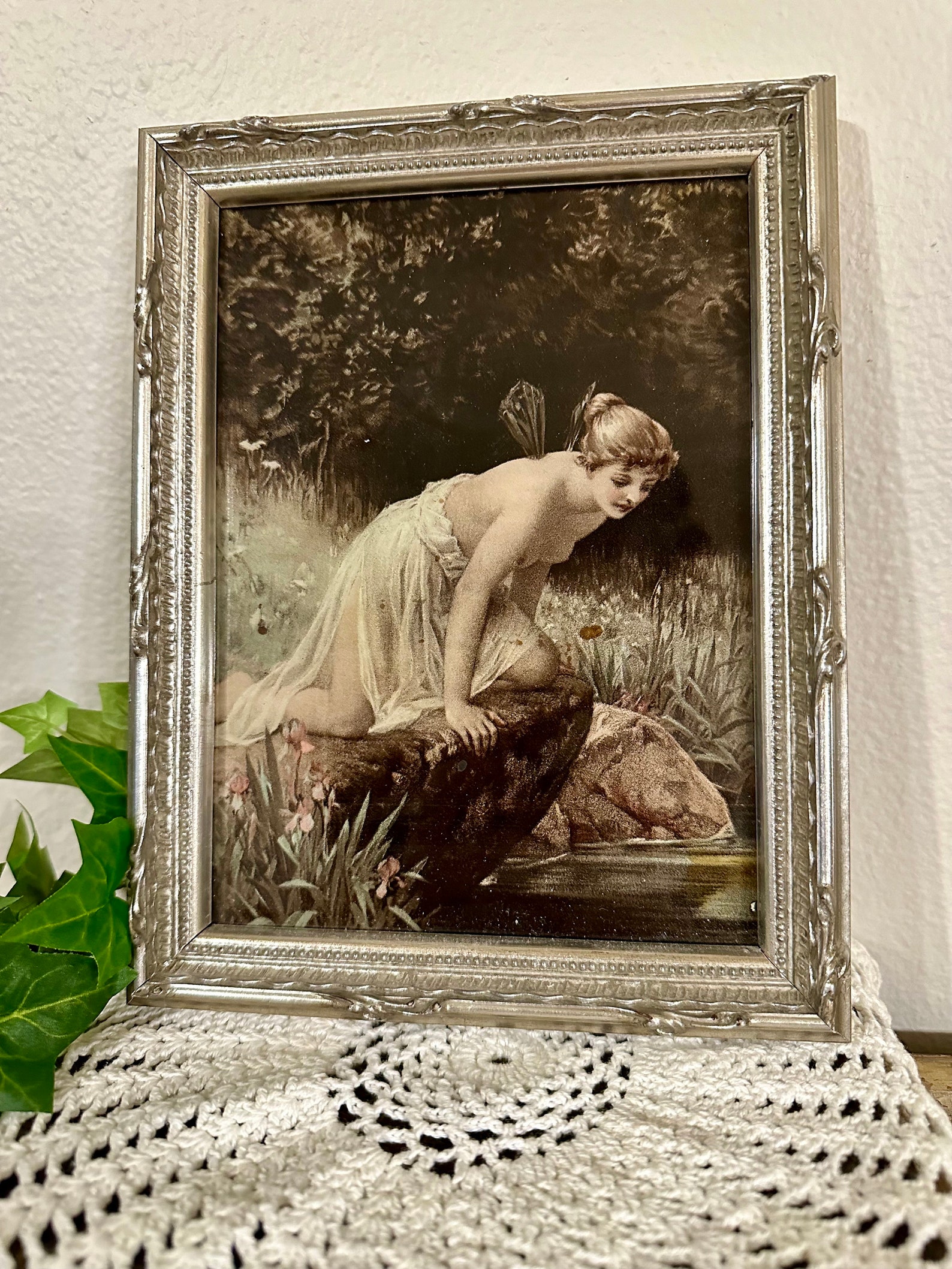 Paul Thumann Psyche at Nature’s Mirror Lithograph Print, Moody Art ...