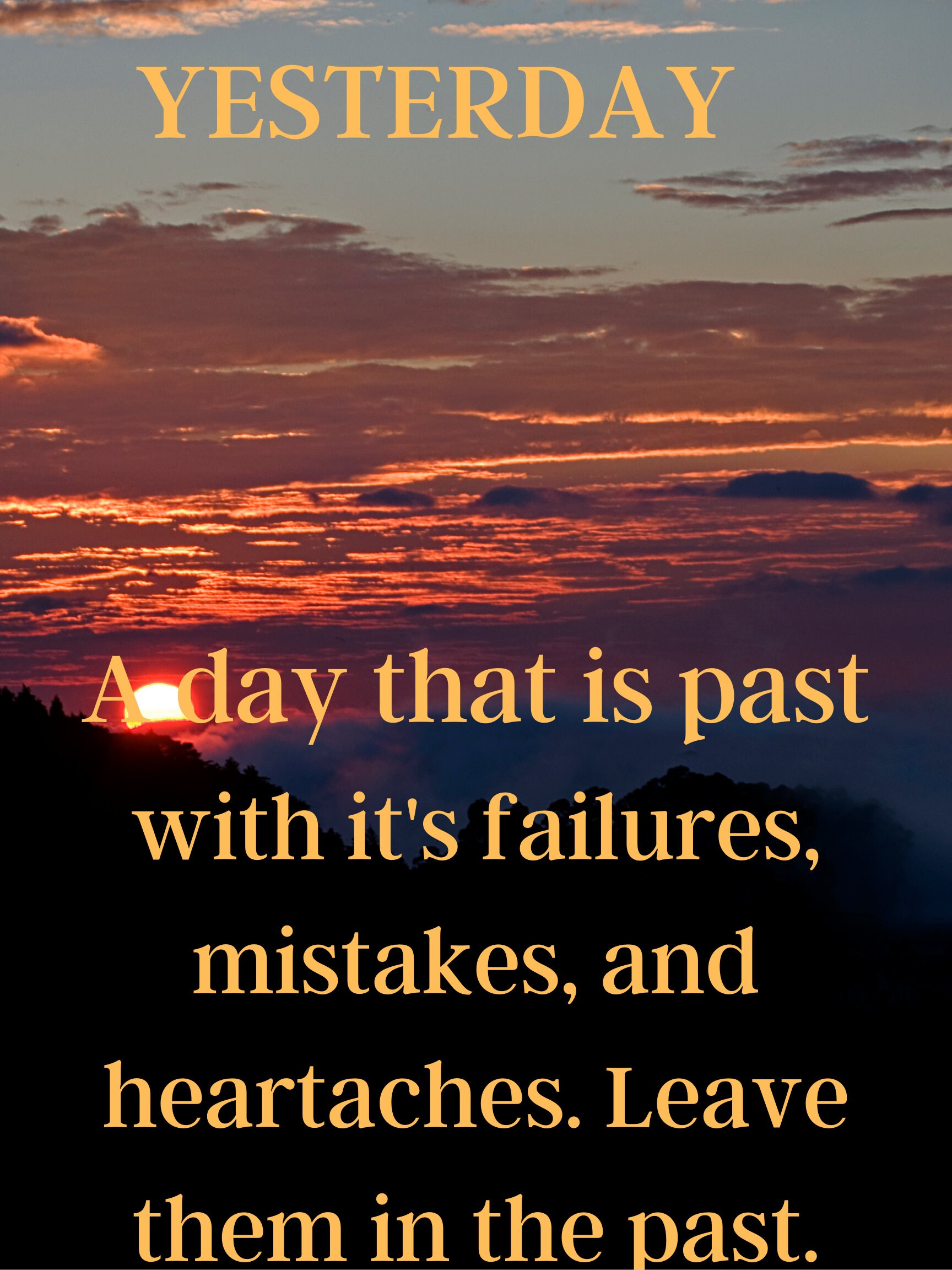 Yesterday is Gone Positive Poster - Etsy