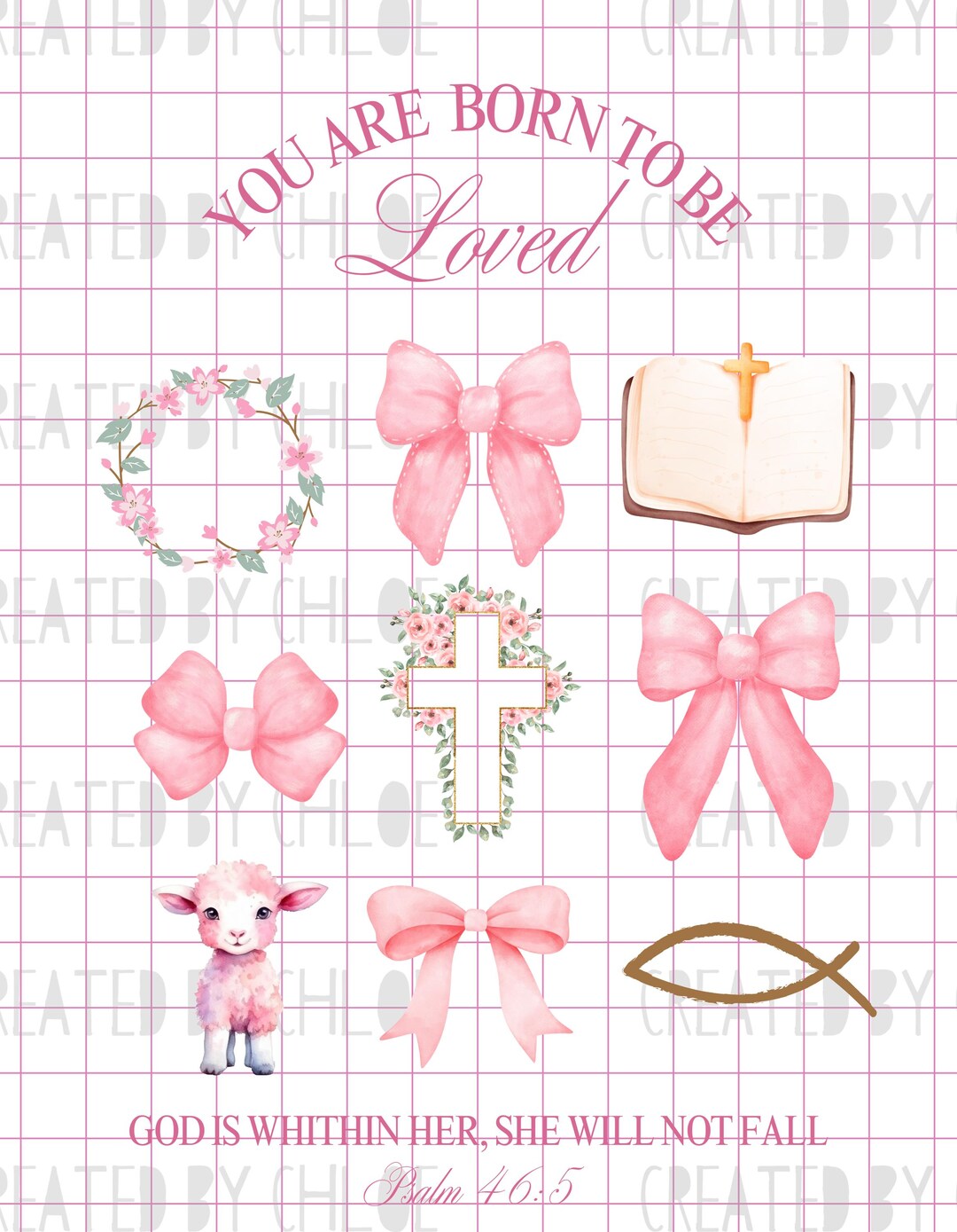 Coquette Aesthetic Christian Design, Christian Design for Woman, Girly ...