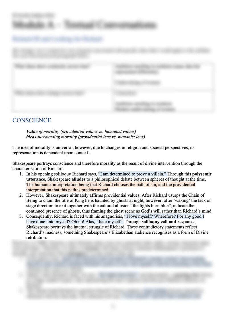 Module A Textual Conversations Richard Iii And Looking For Etsy