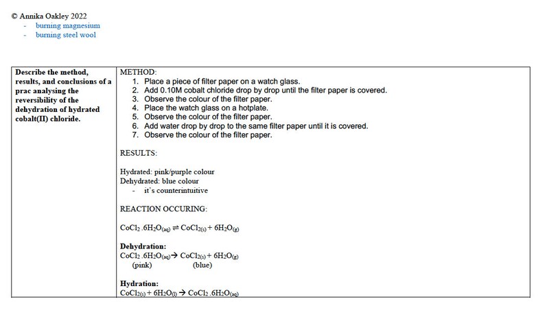 HSC Chemistry Notes | Module 5: Equilibrium and Acid Reactions | Year ...