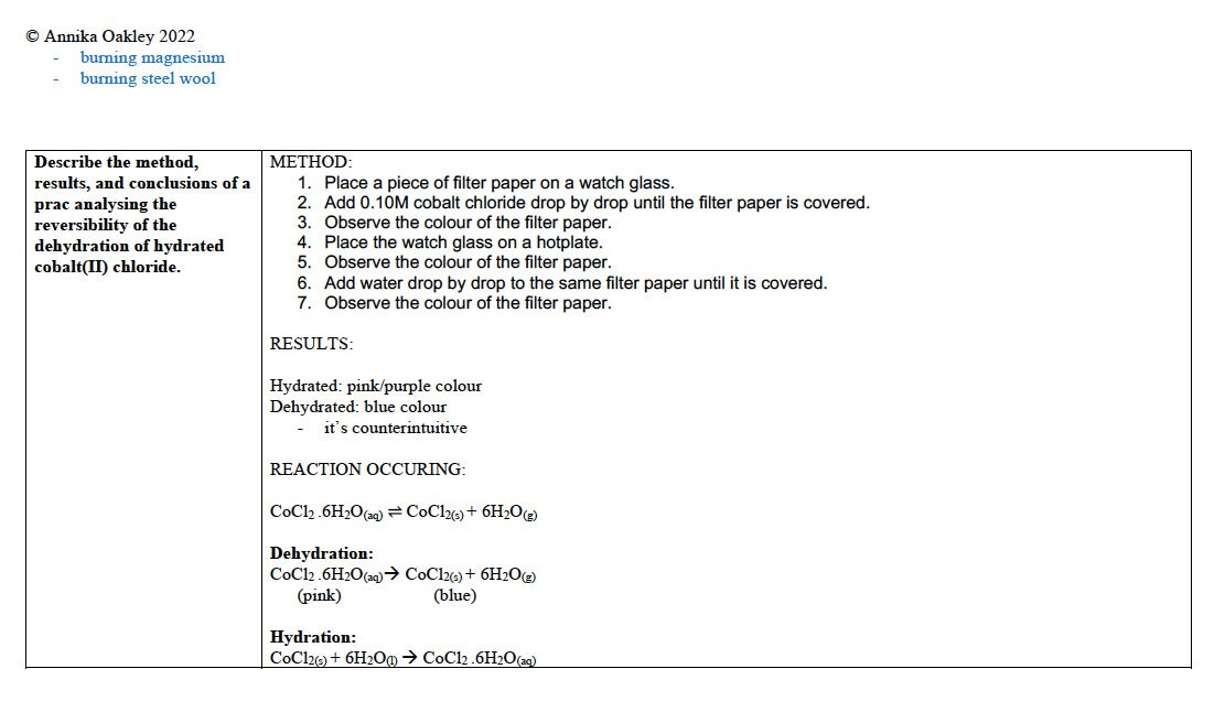 HSC Chemistry Notes | Module 5: Equilibrium and Acid Reactions | Year ...