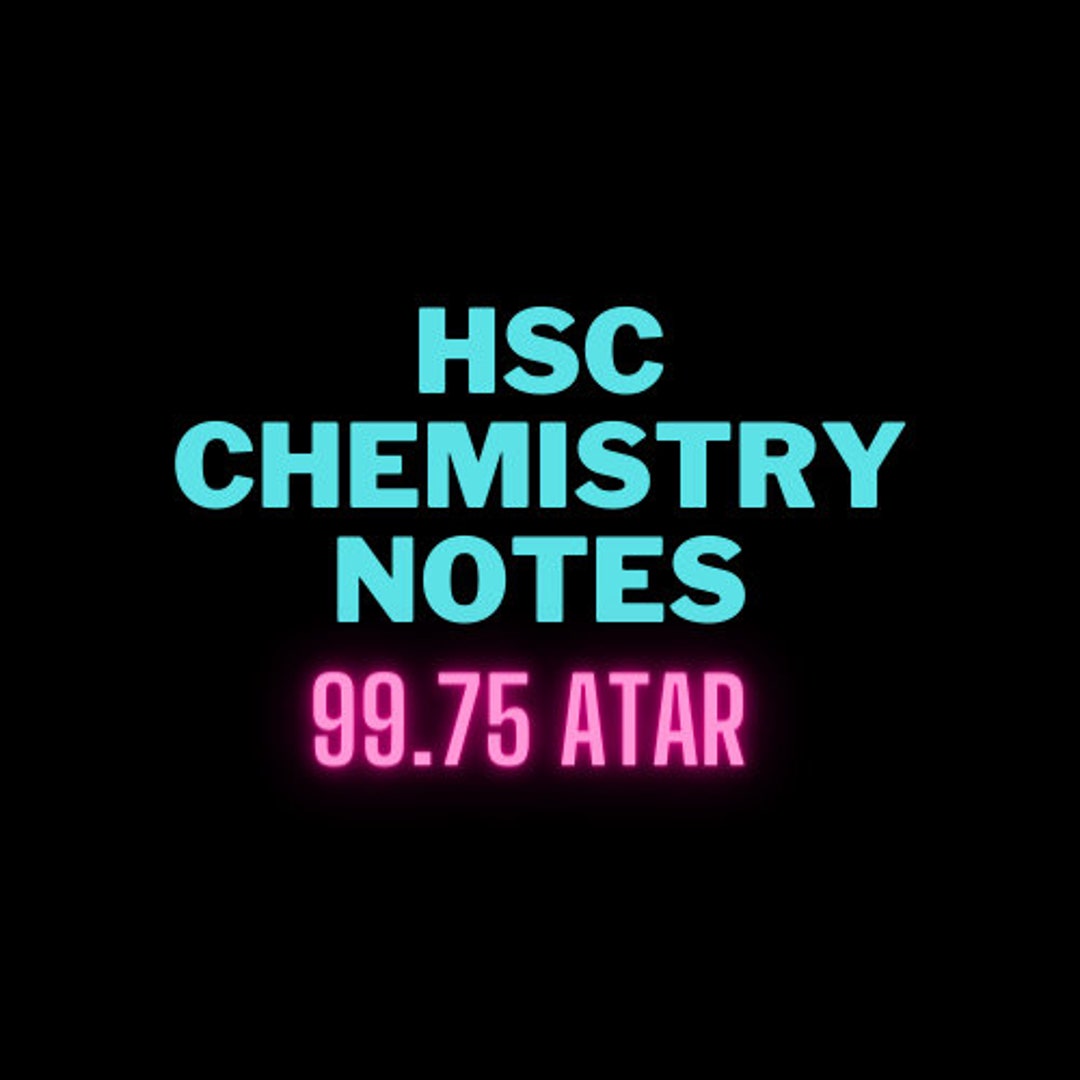 HSC Chemistry Notes | All Modules | Complete Notes | HSC Chem - Etsy