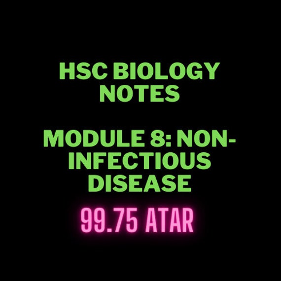 HSC Biology Notes Module 8: Non-infectious Disease - Etsy