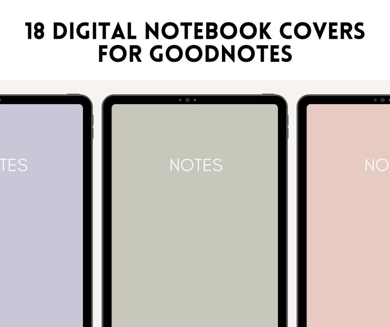 18 Digital Notebook Covers, Goodnotes Digital Notebook Covers ...