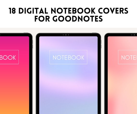 18 Digital Notebook Covers Goodnotes Digital Notebook Covers | Etsy
