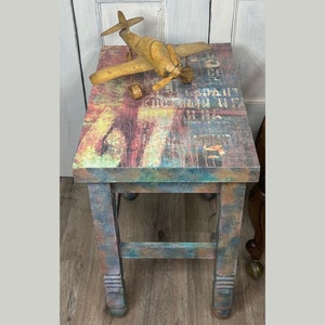 Steampunk Industrial Side Table for Game Room, Living Room, or Bedroom ...