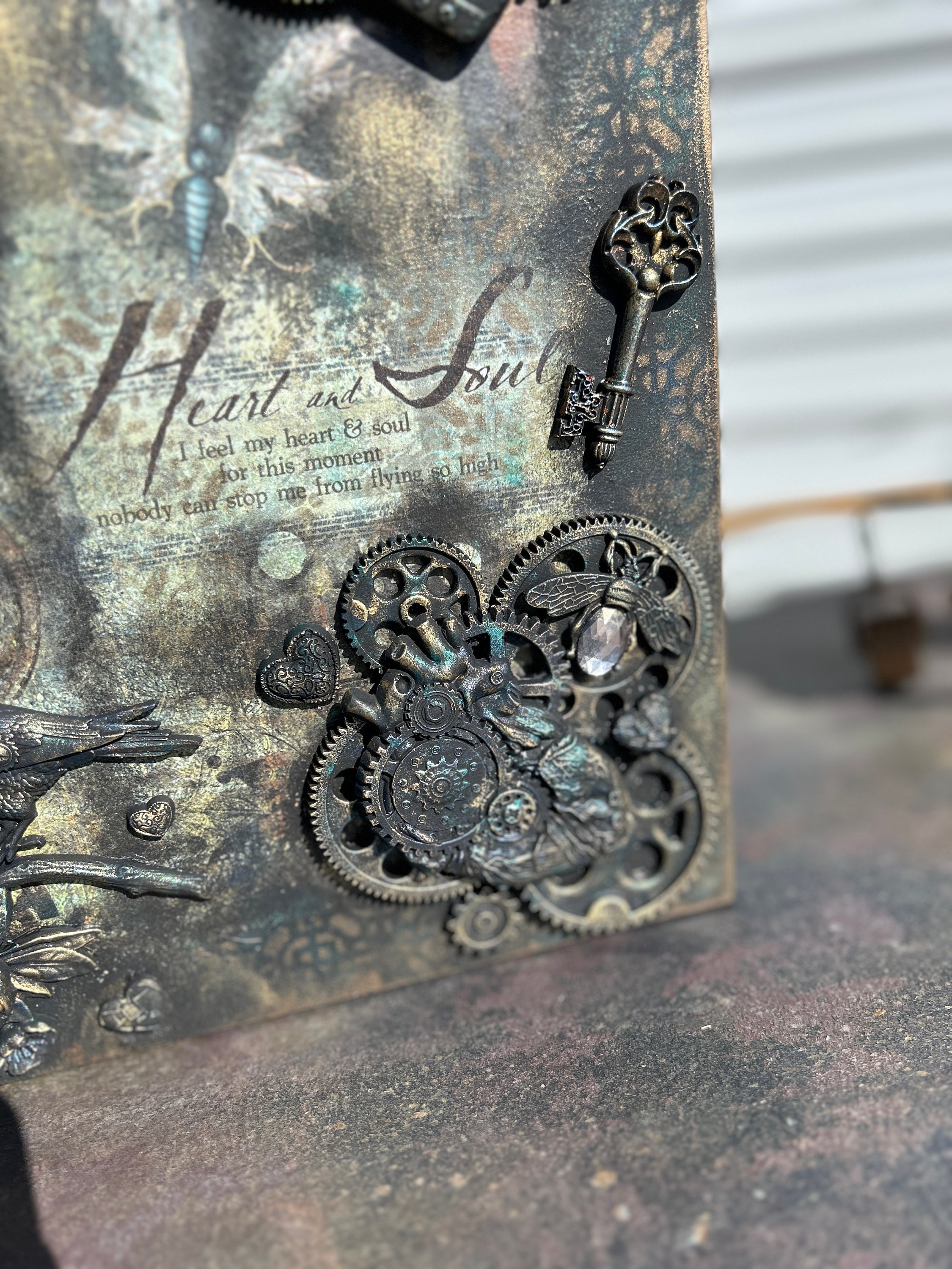 Handcrafted Grunge-themed Book Storage Box With Industrial Gears ...