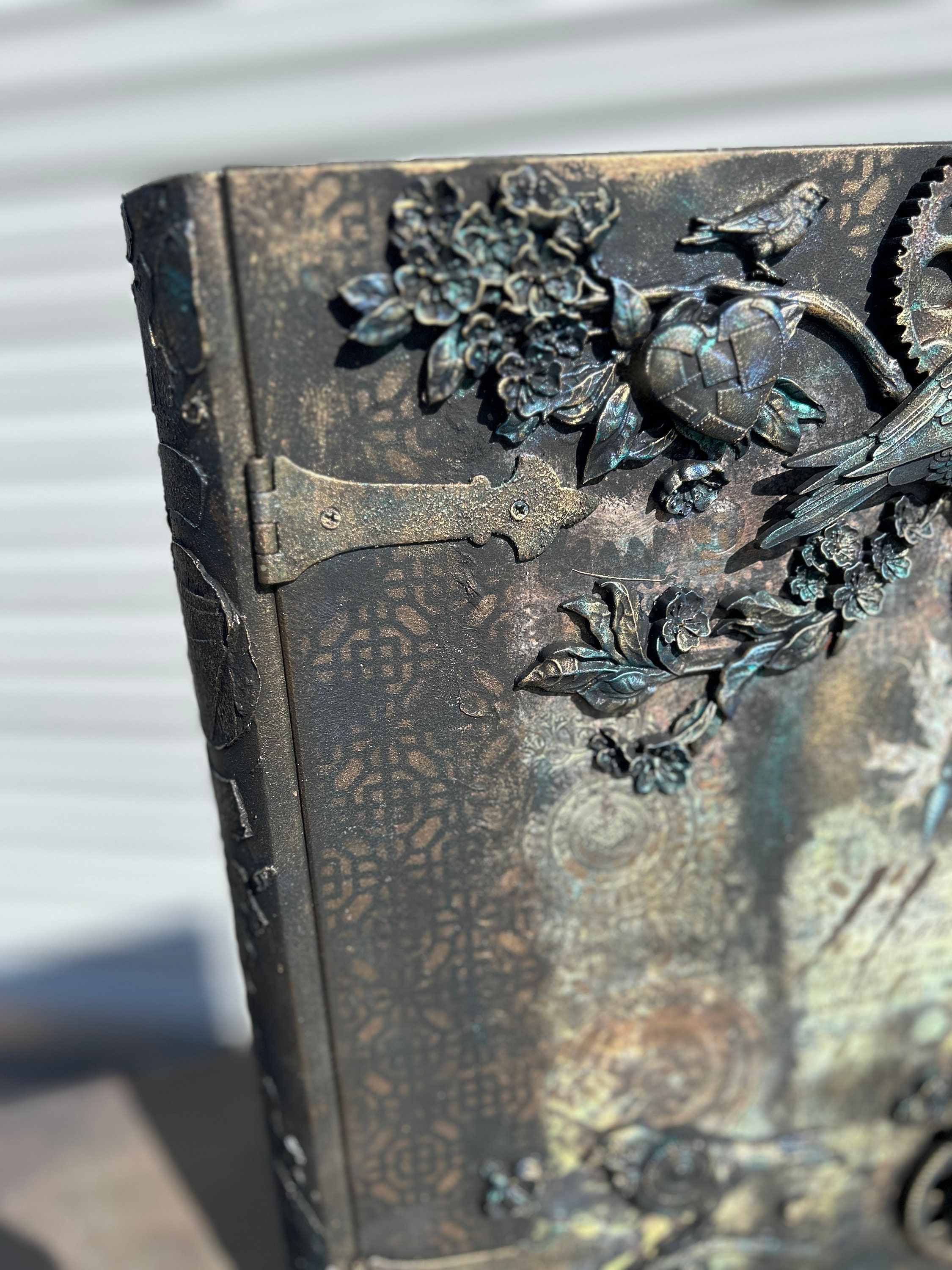 Handcrafted Grunge-themed Book Storage Box With Industrial Gears ...
