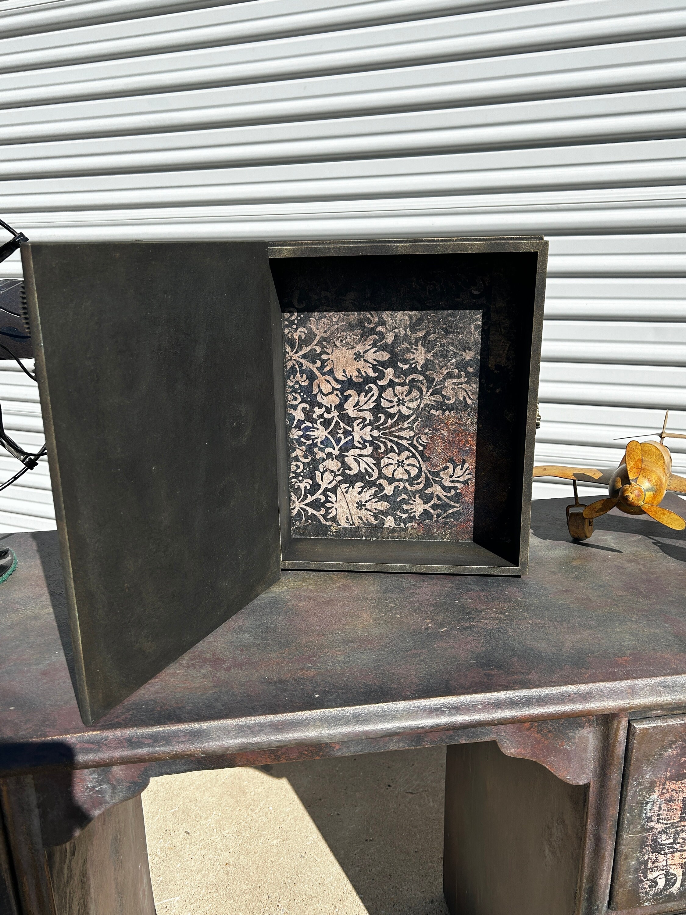 Handcrafted Grunge-themed Book Storage Box With Industrial Gears ...