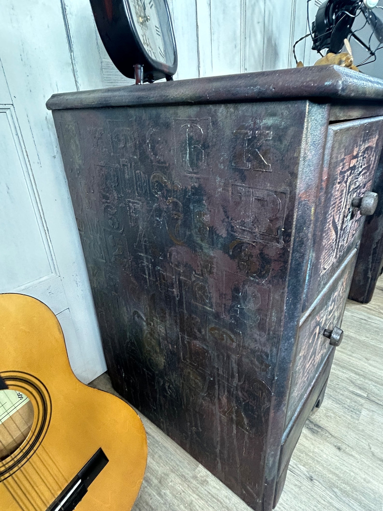 Industrial Steam Punk Grunge Style Office Desk, Rusty Patina Finish ...