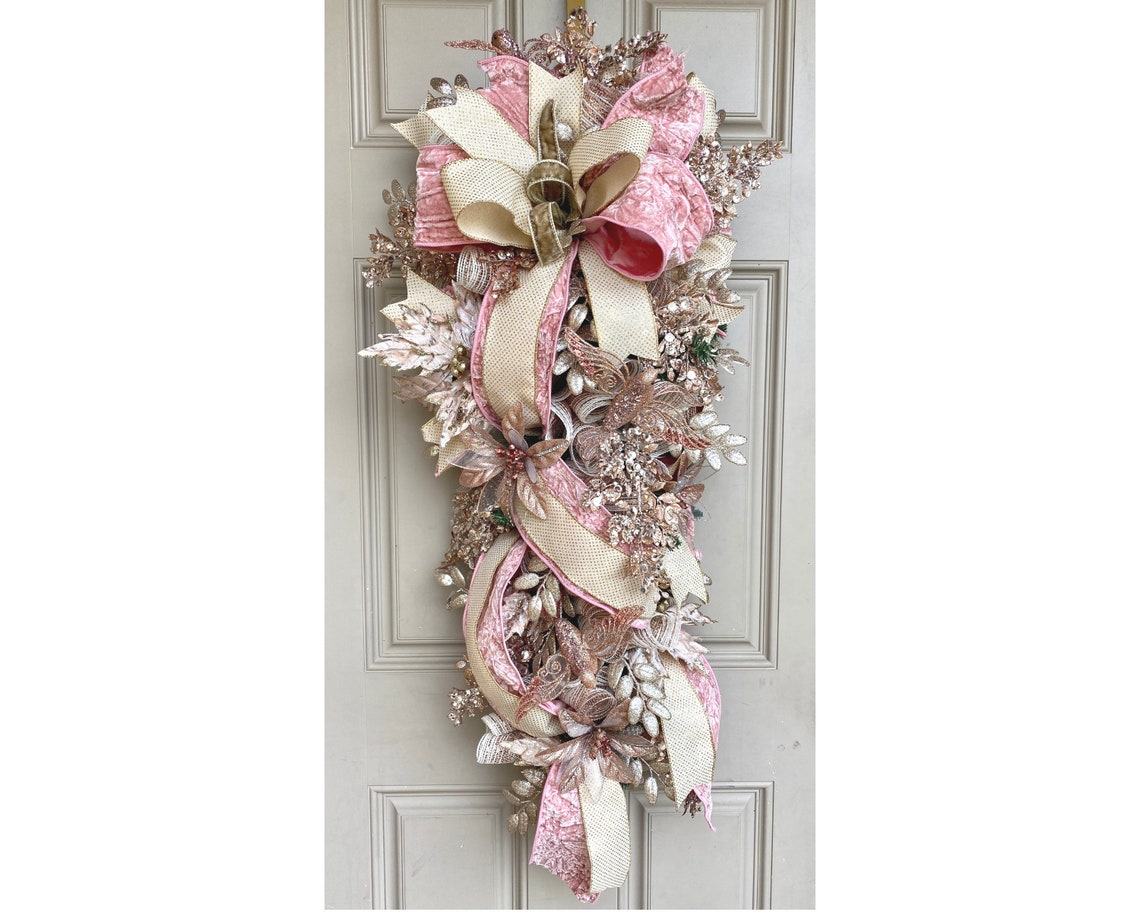 Elegant Champagne Floral Wedding Swag Large Regal Pink - Etsy