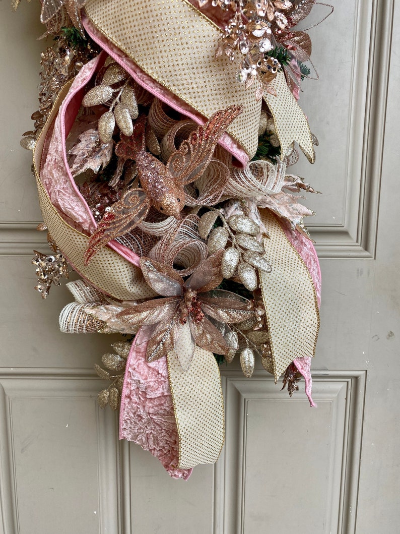 Elegant Champagne Floral Wedding Swag Large Regal Pink - Etsy