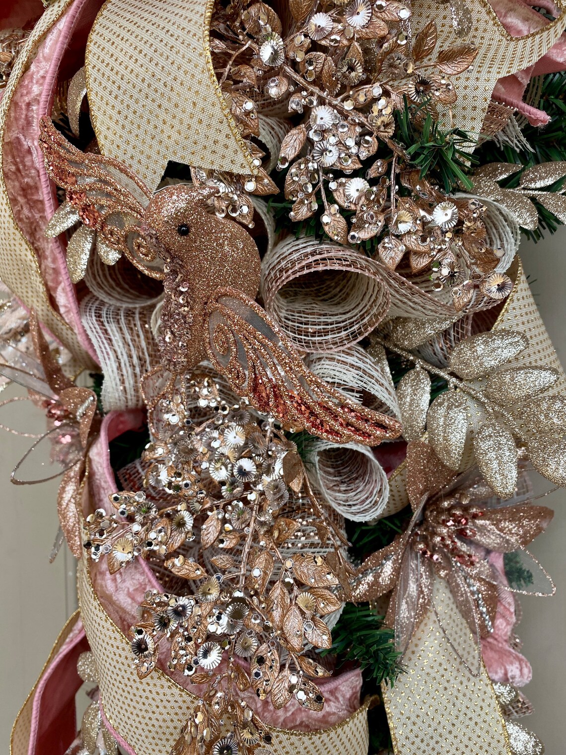 Elegant Champagne Floral Wedding Swag Large Regal Pink - Etsy