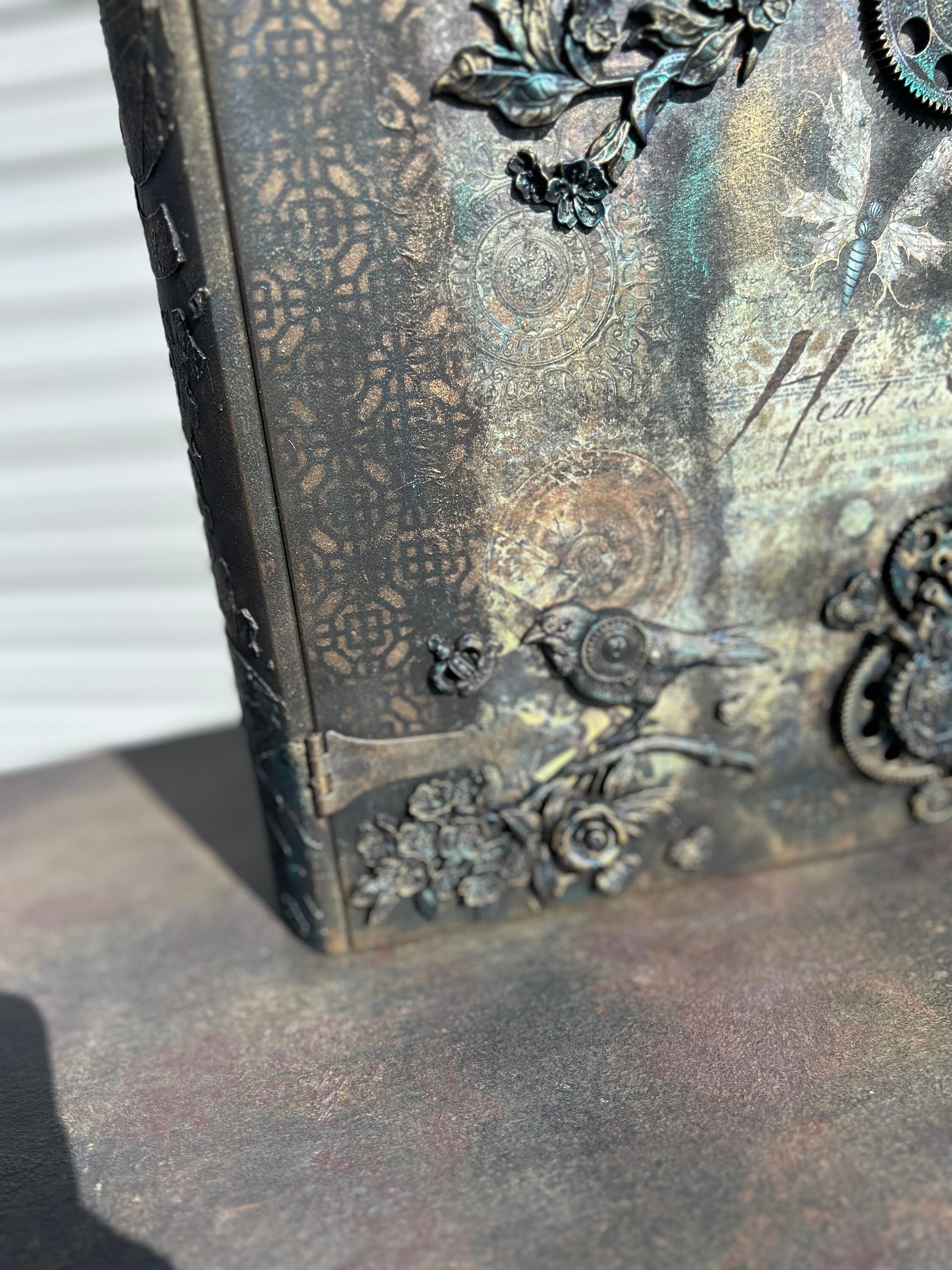 Handcrafted Grunge-themed Book Storage Box With Industrial Gears ...