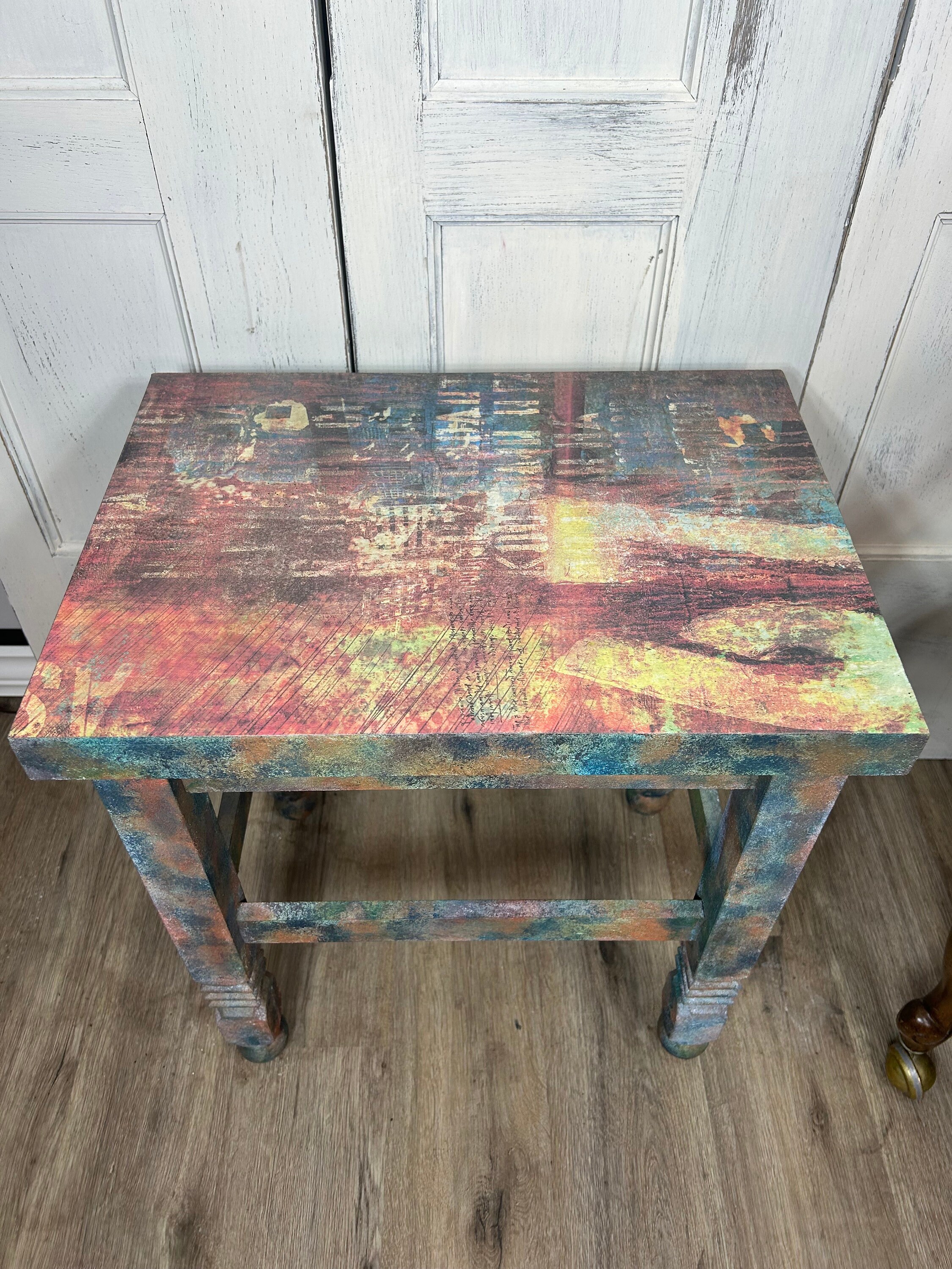 Steampunk Industrial Side Table for Game Room, Living Room, or Bedroom ...